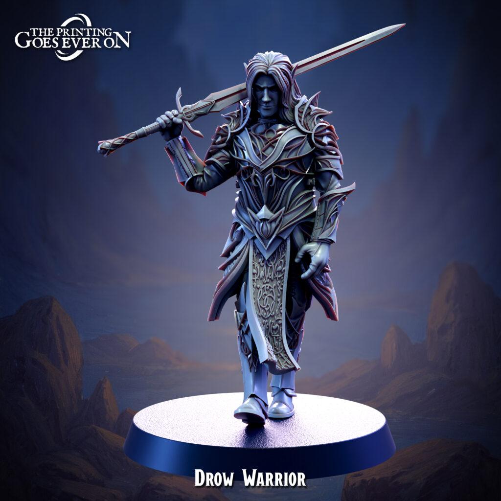 Drow Warrior | The Printing Goes Ever On