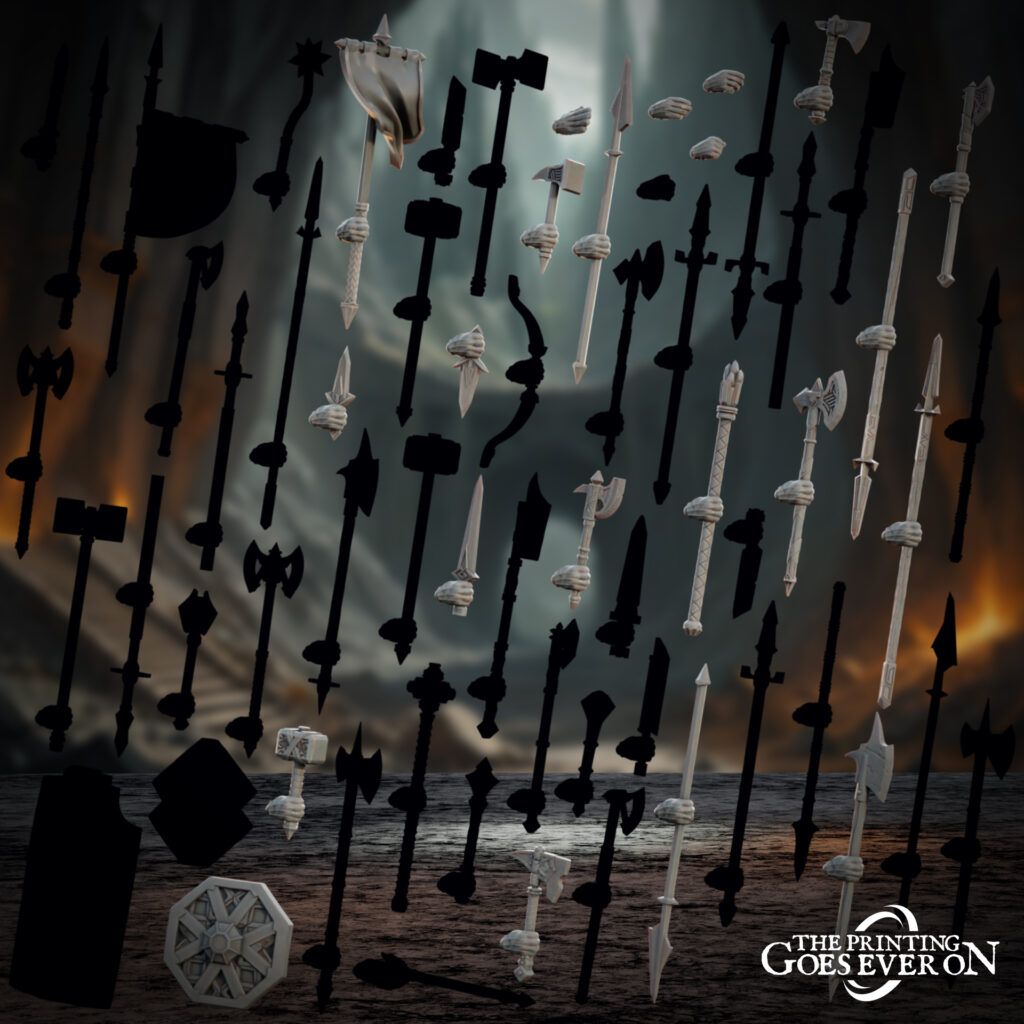 Modular Dwarven Axe Throwers | The Printing Goes Ever On