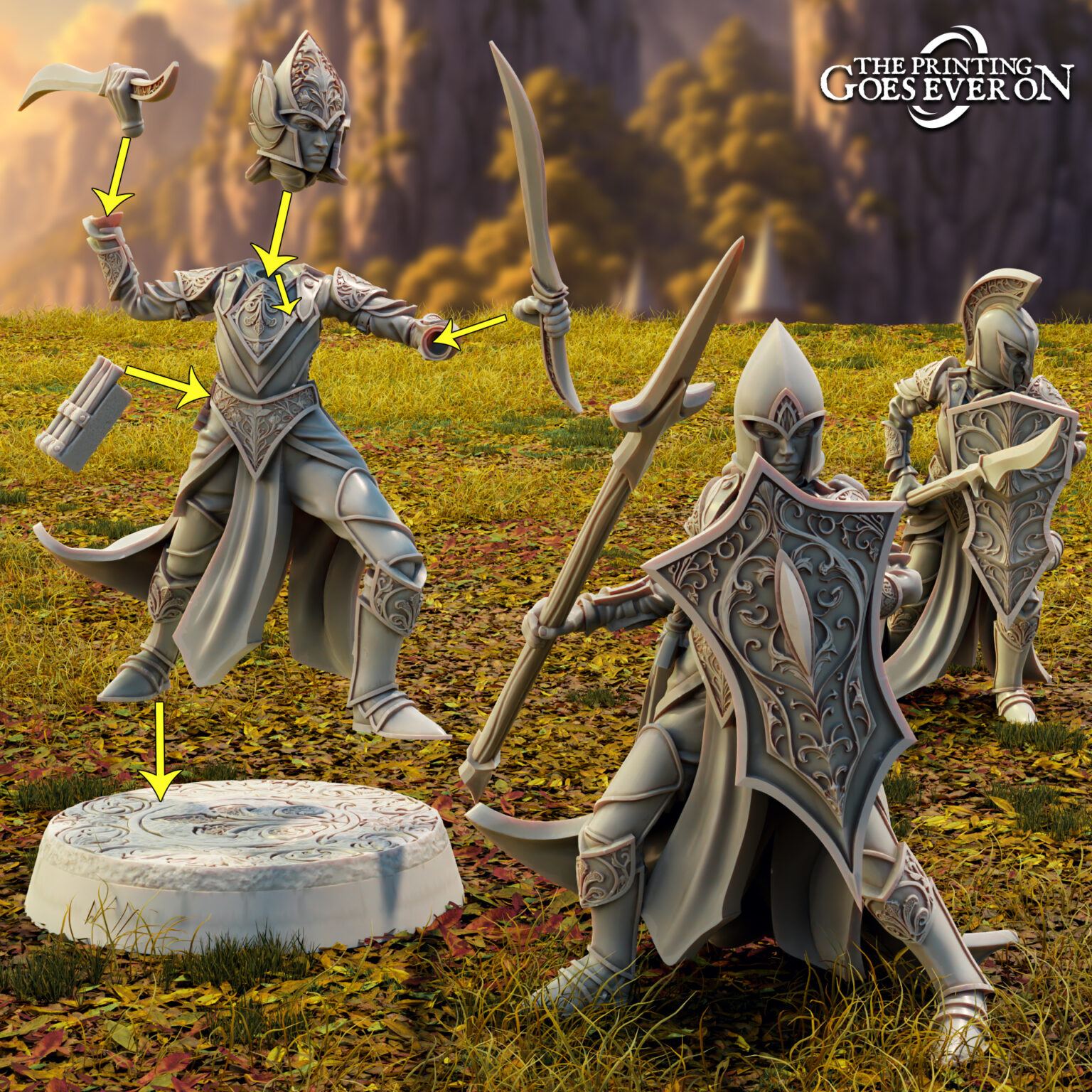 Modular Elven Sentries | The Printing Goes Ever On