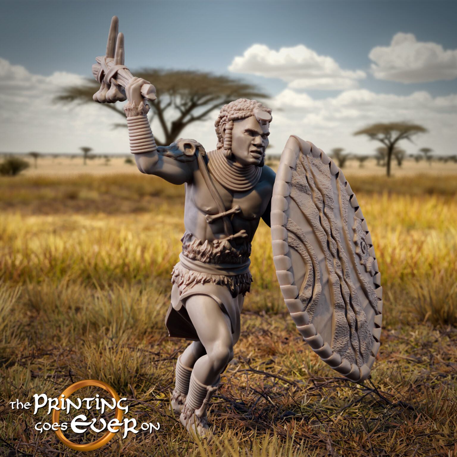 Tribal Warrior - Model C | The Printing Goes Ever On