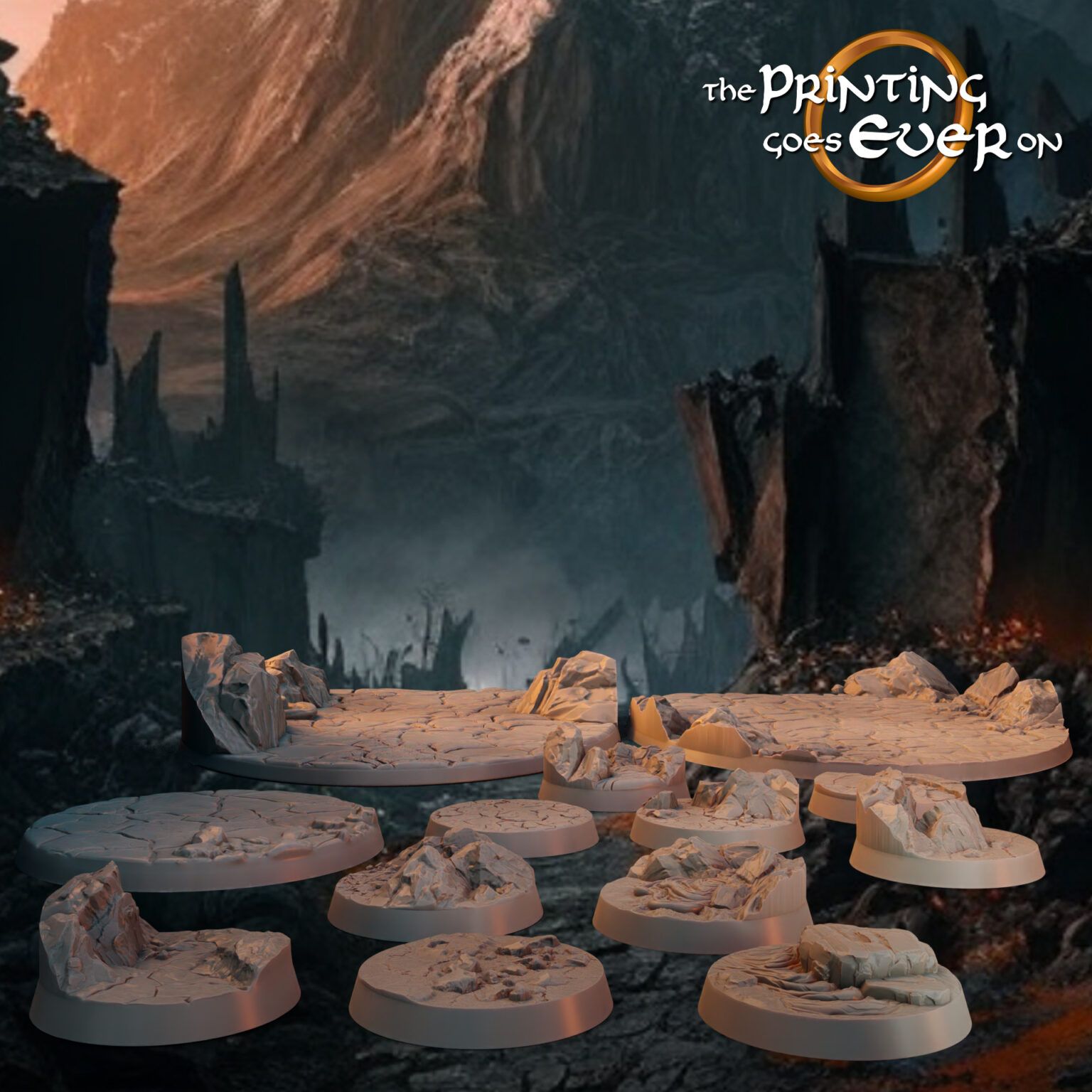 Lava and Wasteland Printable Bases | The Printing Goes Ever On