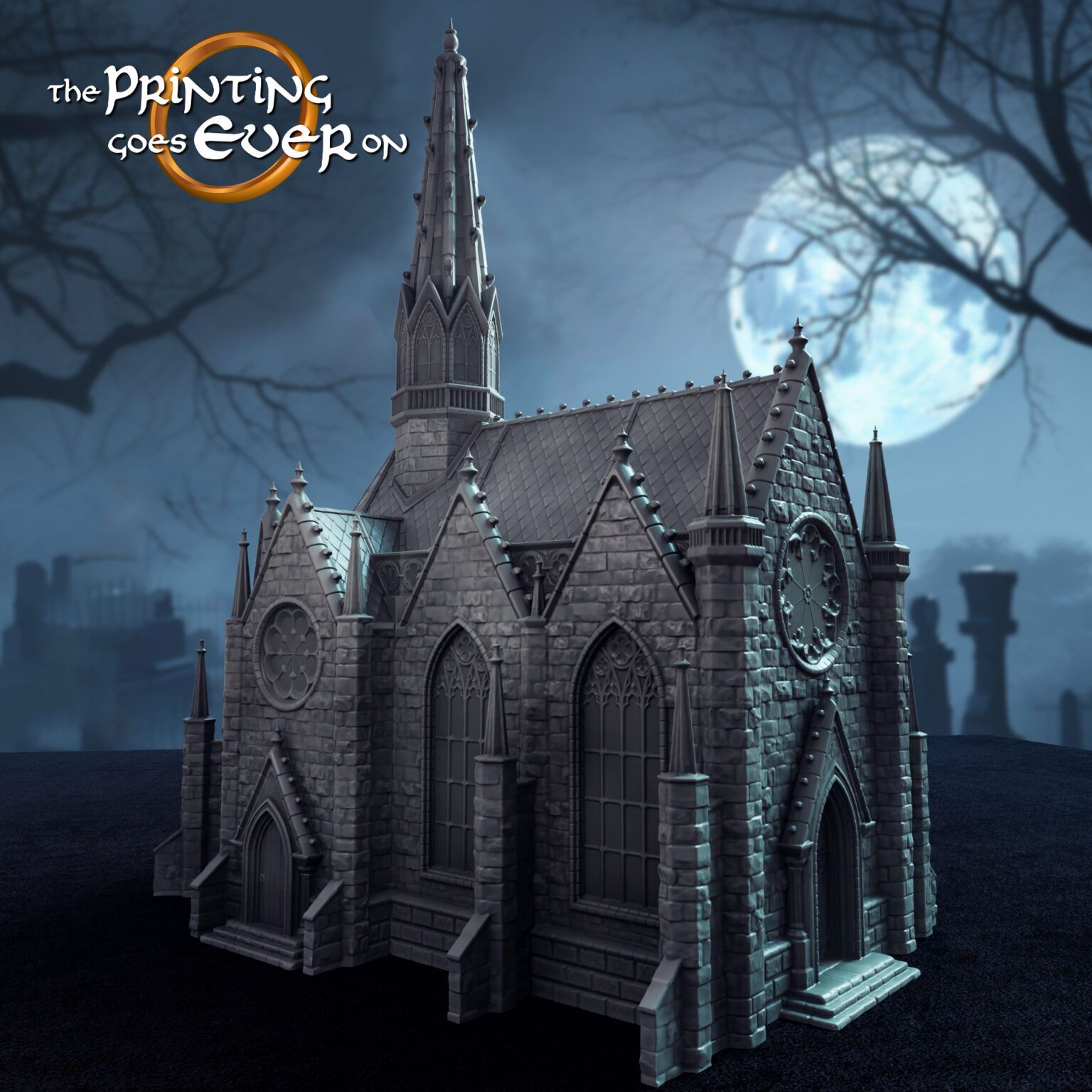 Gothic Cemetery Terrain Set | The Printing Goes Ever On