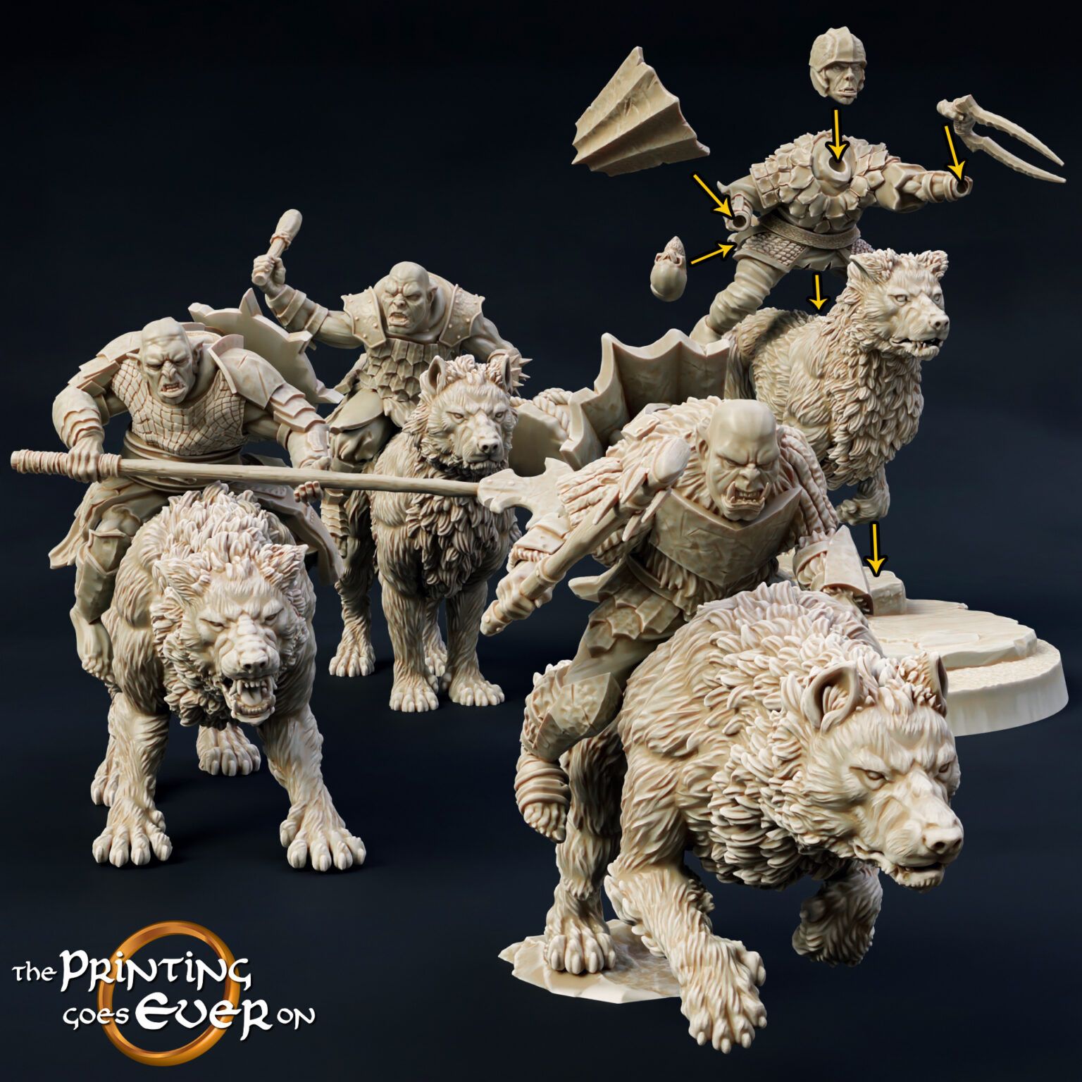 Modular Orc Warg Riders | The Printing Goes Ever On