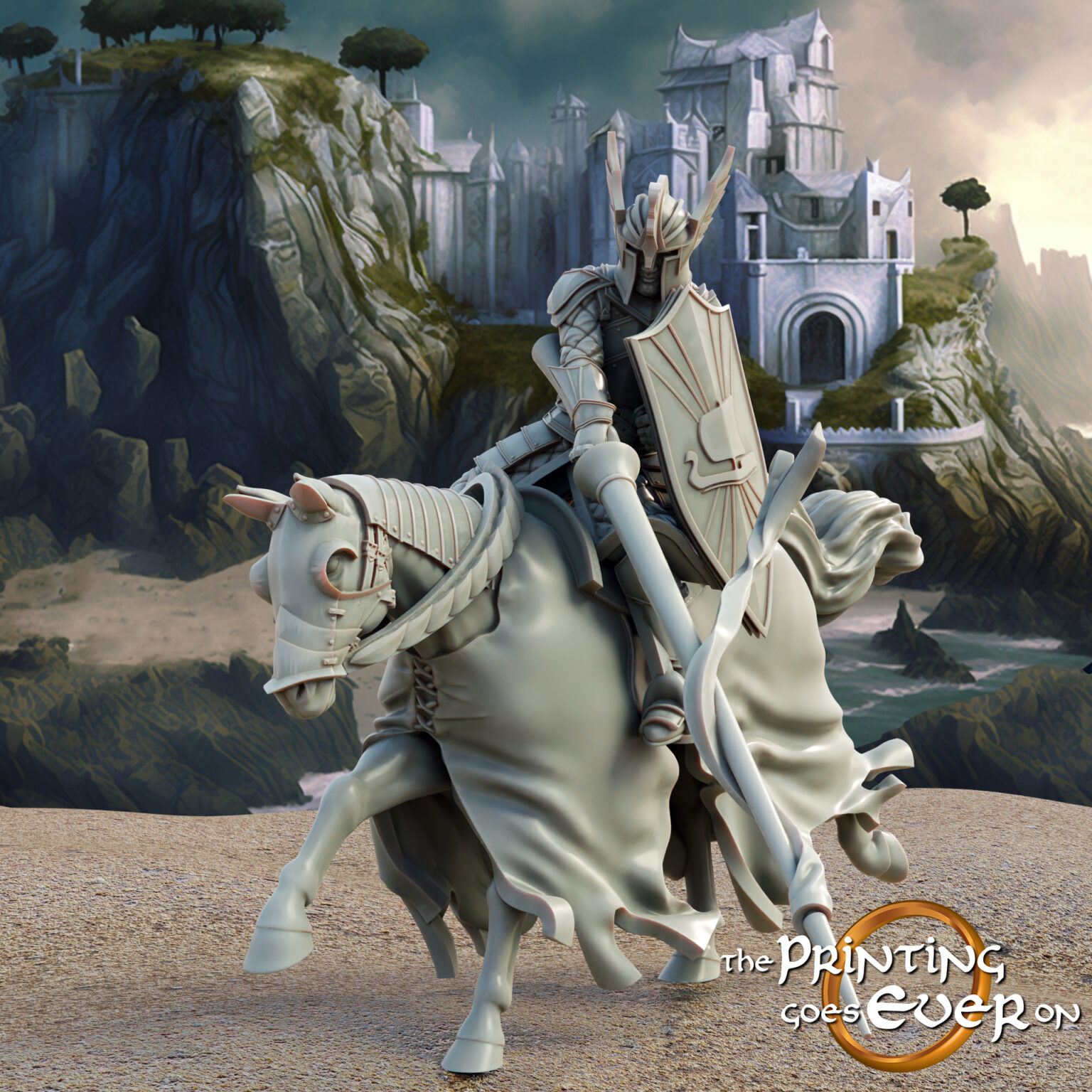 Swan Knight - Mounted - D | The Printing Goes Ever On